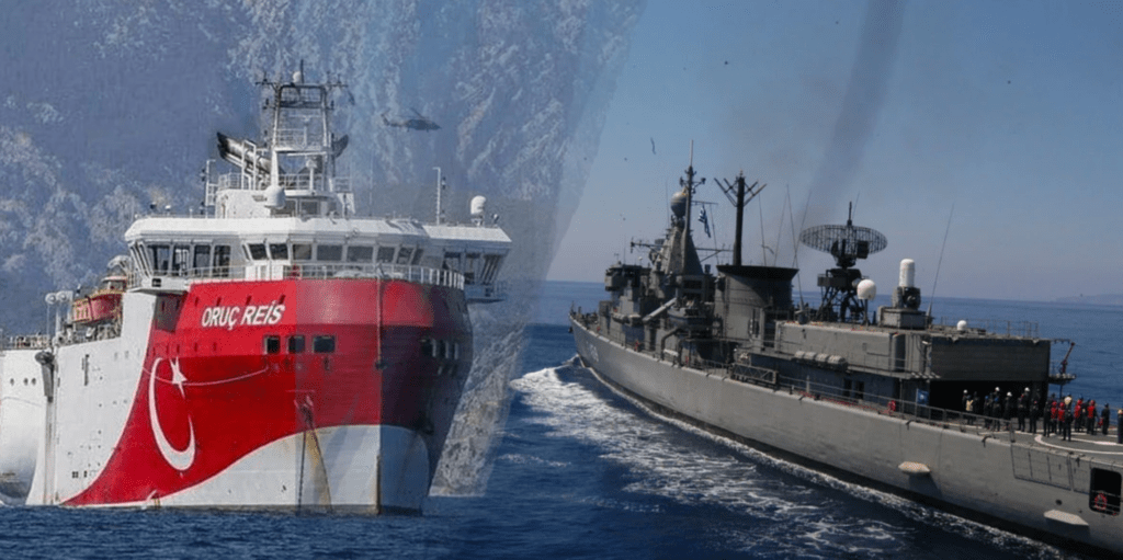 Κατάντια: Στα 9 μίλια έφτασε το "Oruc Reis" με τα Τούρκικά Πολεμικά ...